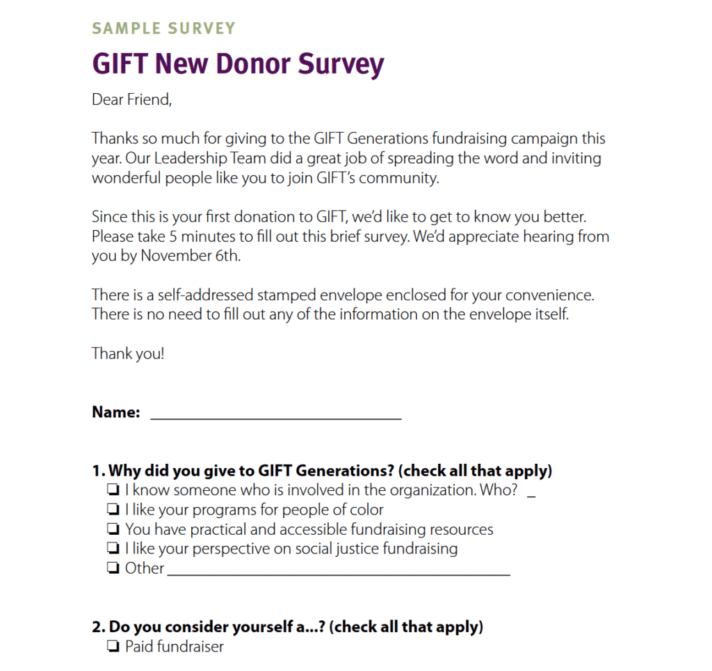 Using Surveys to Strengthen Donor Relationships | Nonprofit Quarterly ...